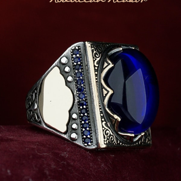 Mens Ring Garnet Onyx - Etsy