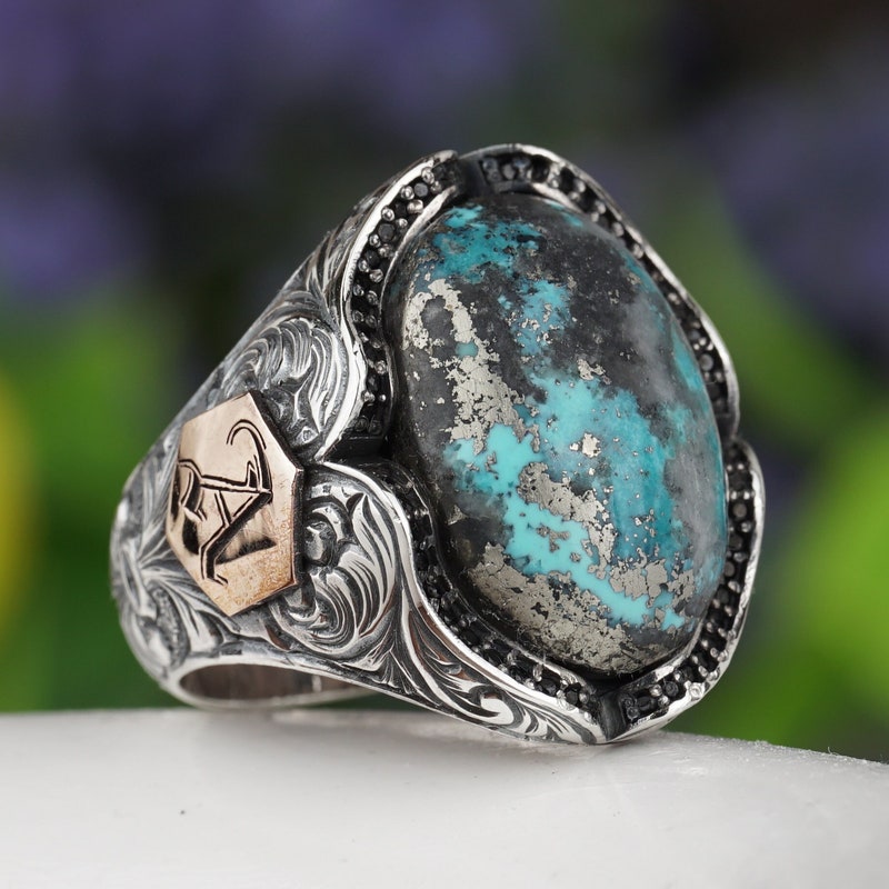 Mens Turquoise Ring - Etsy