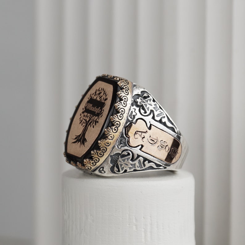 Custom Name Writable Tree of Life Sterling Silver Ring Life - Etsy