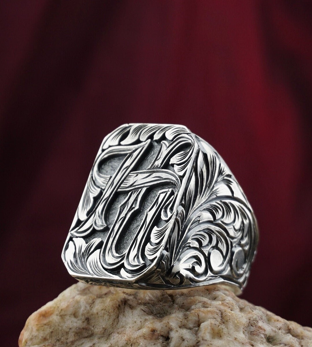 Family Crest Ring , Unity Ring, Handmade Engraved Ring, Personalized ...