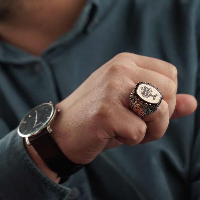 Custom Name Writable Tree of Life Sterling Silver Ring Life - Etsy