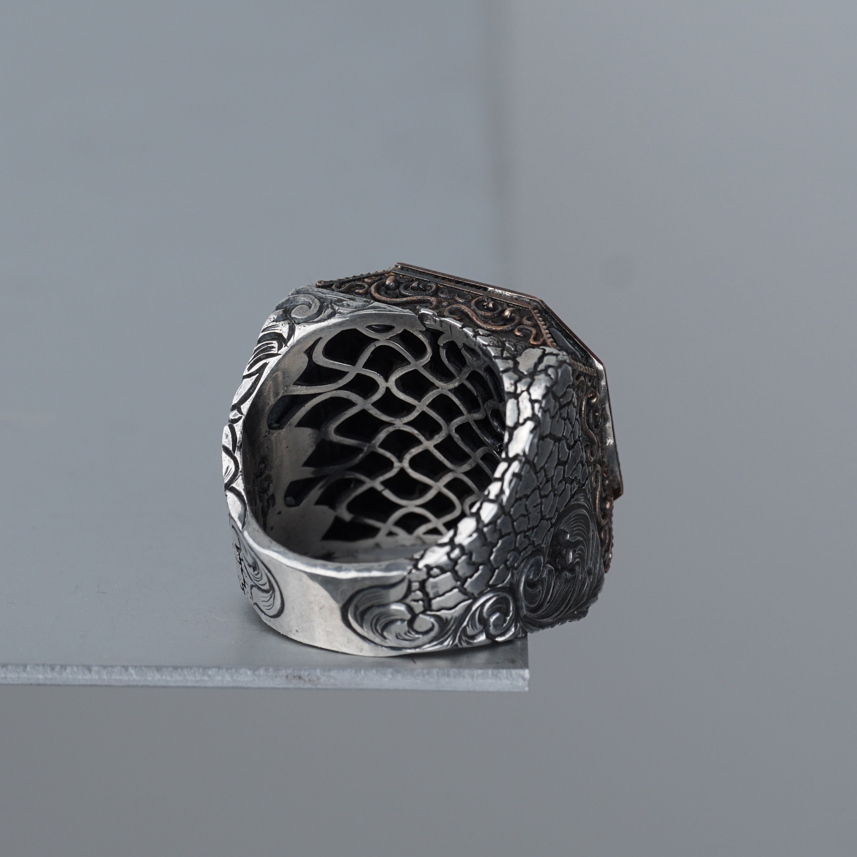 Arabic Kufi Calligraphy Ring Sterling Silver Calligraphy Art - Etsy