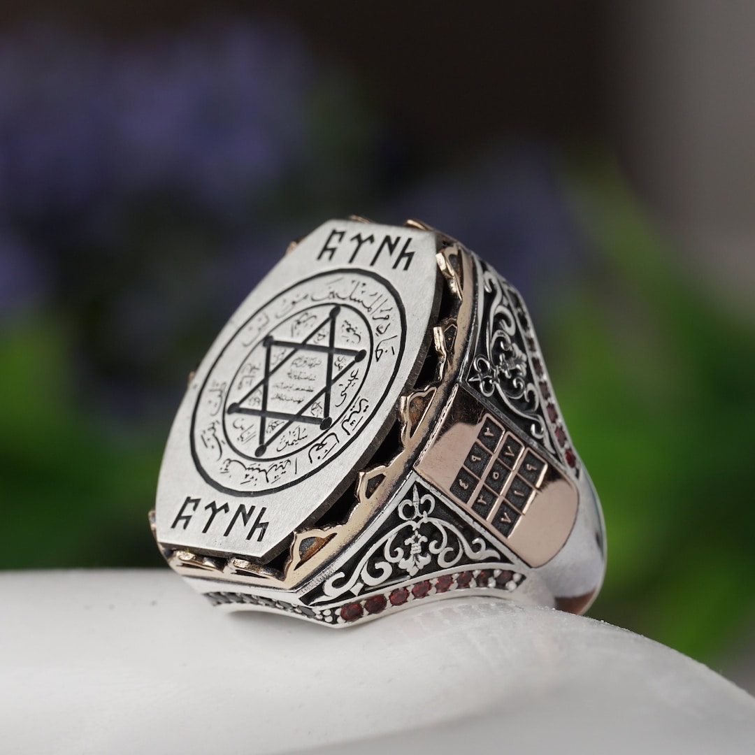 Silver Seal of Solomon Ring Solomon Seal Protection Ring - Etsy