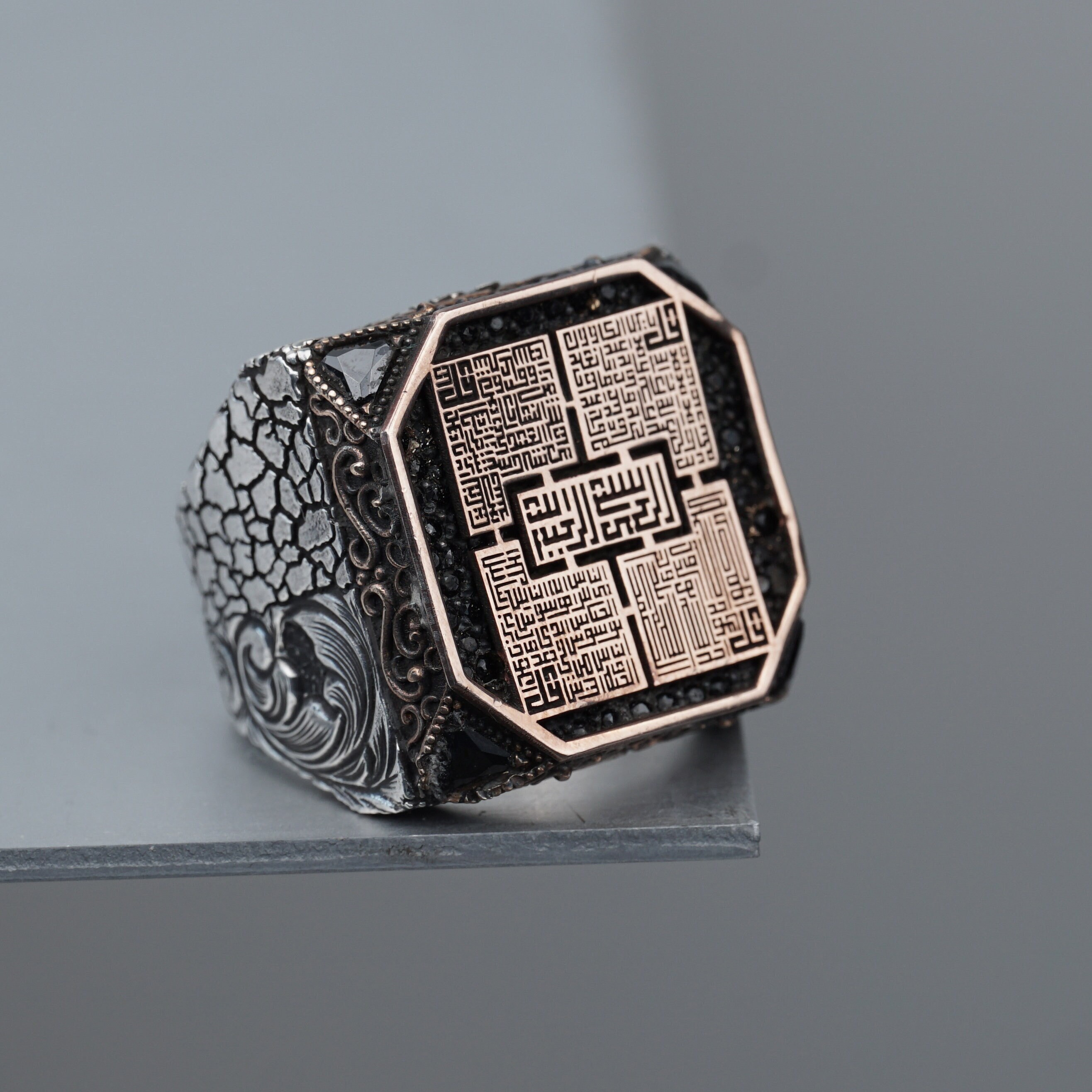 Arabic Kufi Calligraphy Ring Sterling Silver Calligraphy Art - Etsy