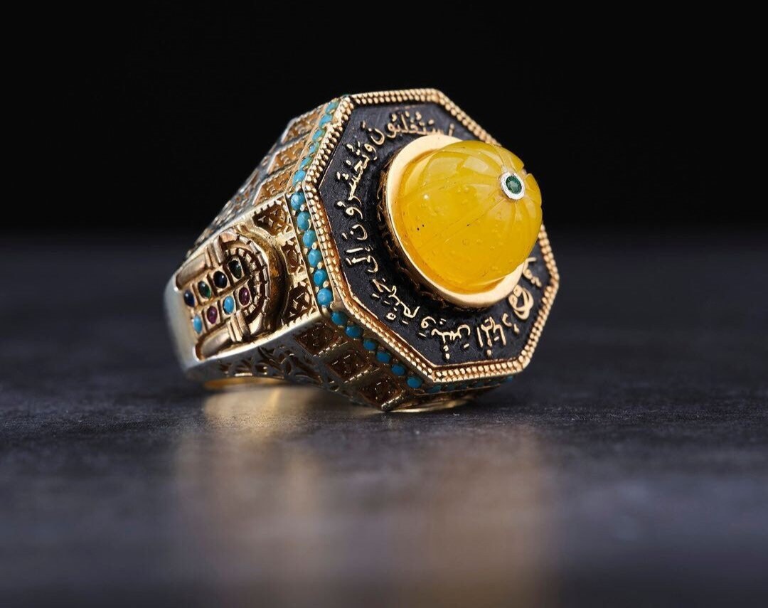 Jerusalem Ring, Holy Masjid Ring, Silver Ring, Islamic Rings, Mosque ...