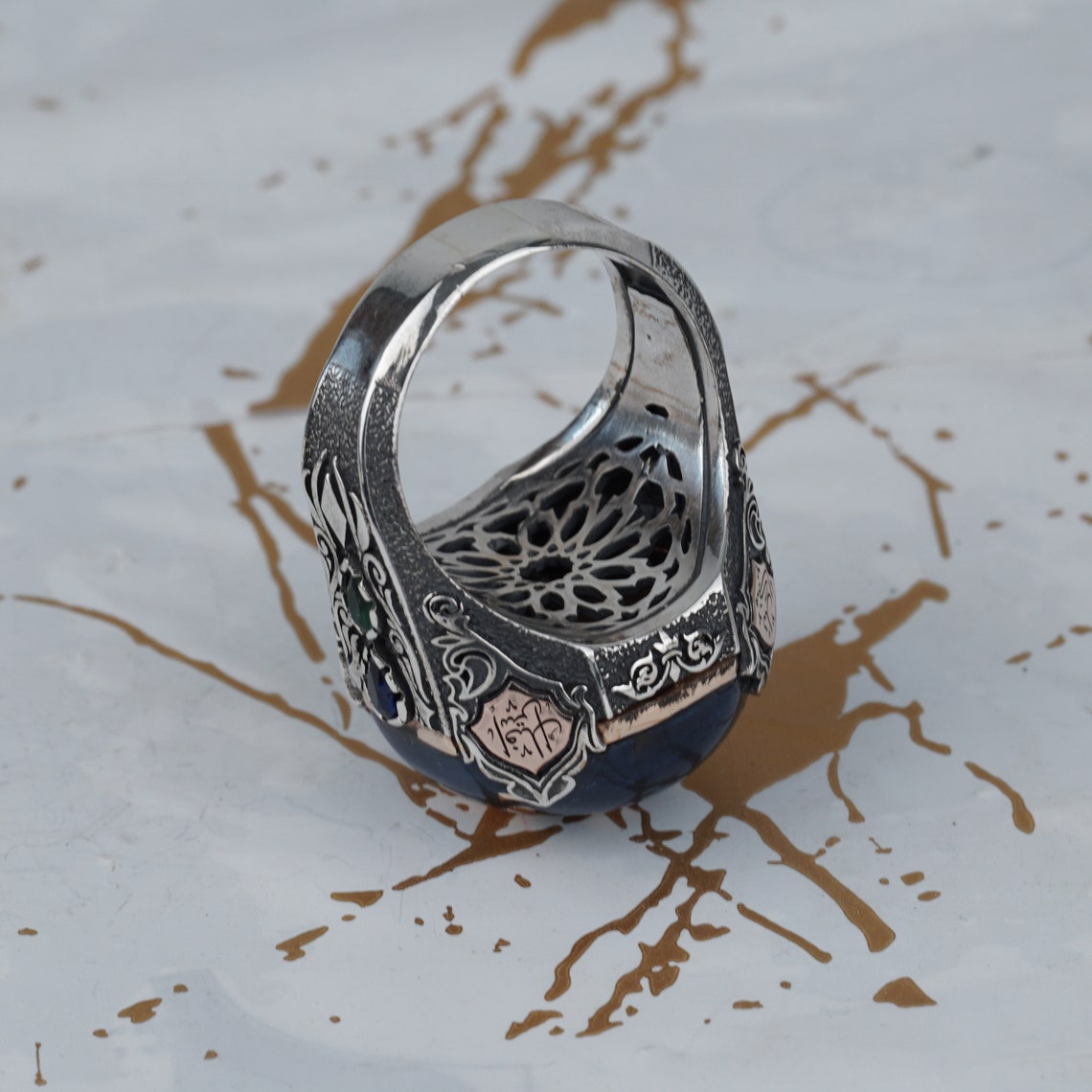 World Map Wrapped Silver Ring, World Design Ring, Idealist Ring for Men ...