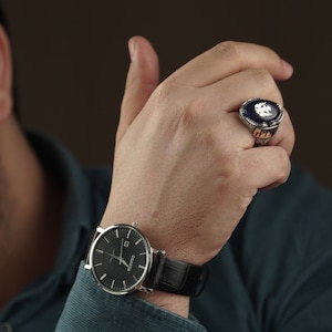 Double Head Eagle Osman Bey Seljuk State Ottoman Turkish Silver Ring ...