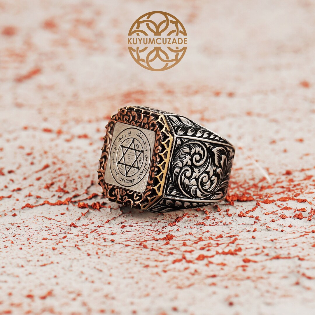 Silver Seal of Solomon Ring, Solomon Seal Protection Ring, Star of ...