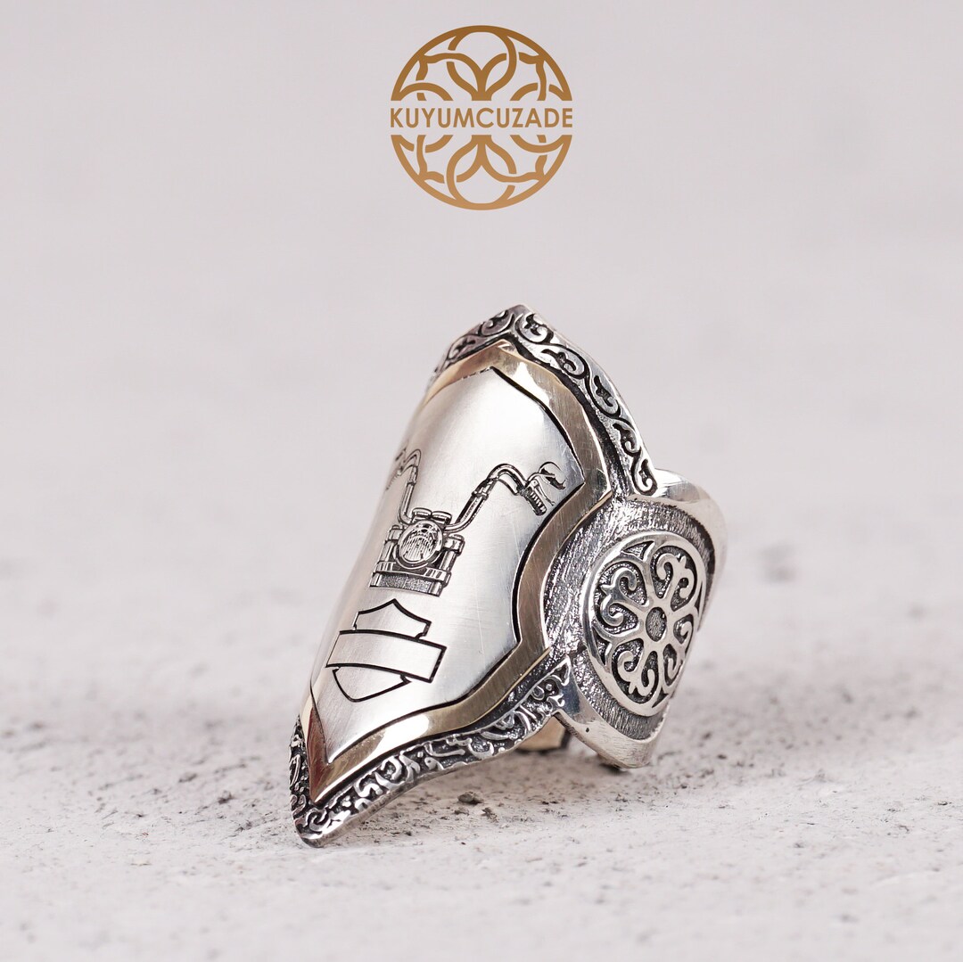 925 Sterling Silver Biker Thumb Ring for Men, Motorcycle Inspired ...