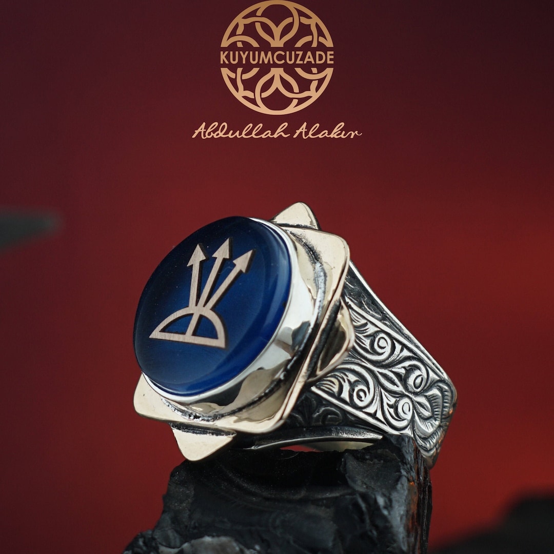 Osman Bey Ring, Kayı Tribe Ring, Three Arrow Design Historical Ring for ...