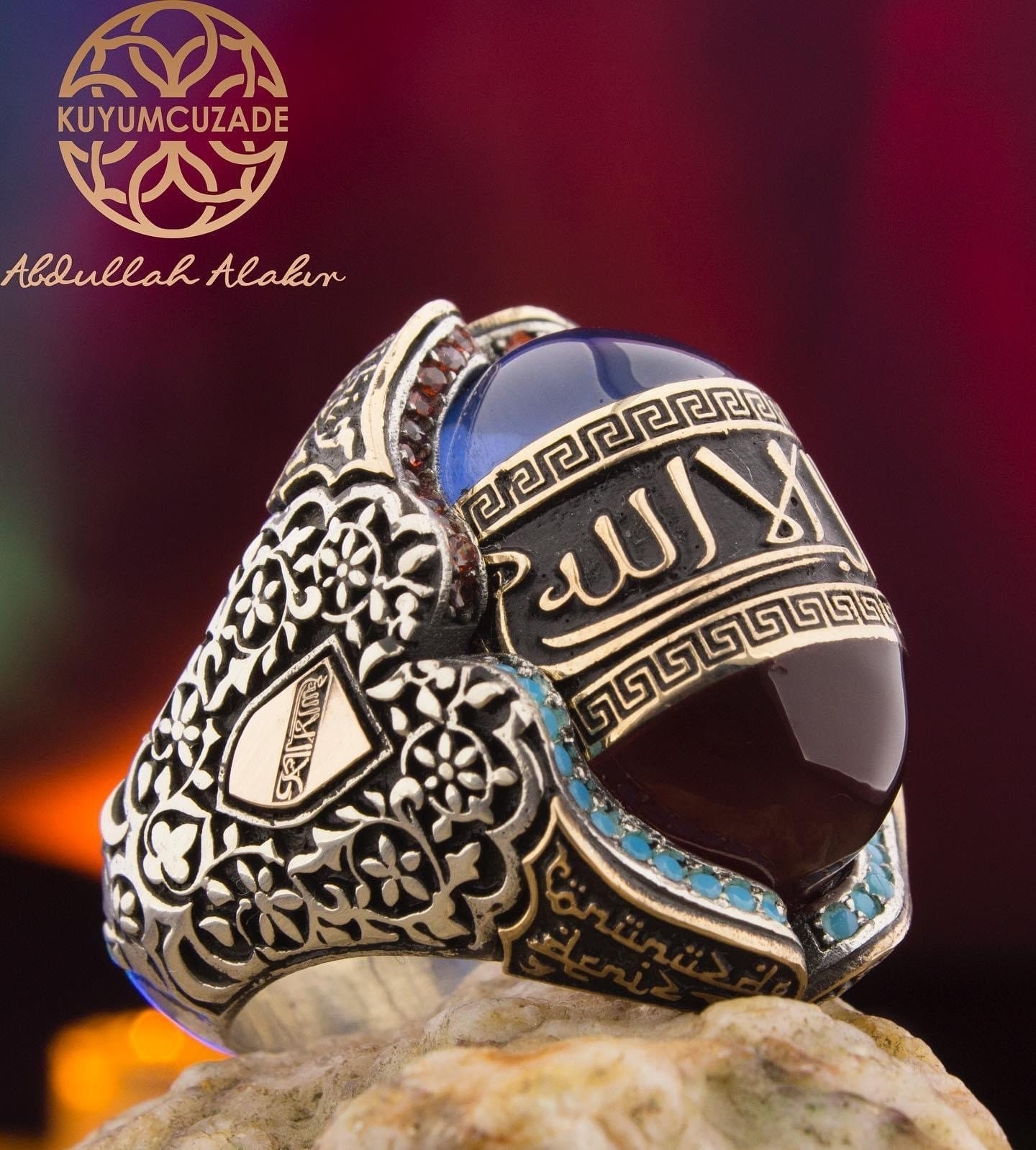 Spain Andalusia Alhambra Men's Silver Ring, Private Collection Ring ...