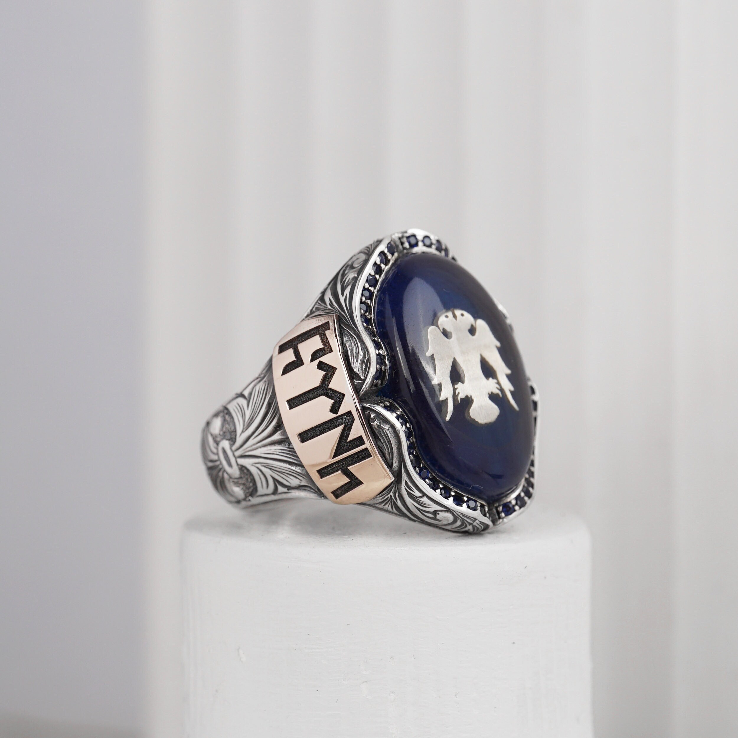 Fire Blue Stone Class Ring