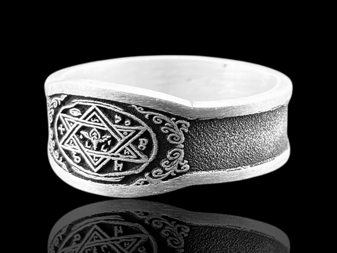 Seal of Solomon Ring – Talismanic 925 Silver Ring With Ancient Hexagram ...