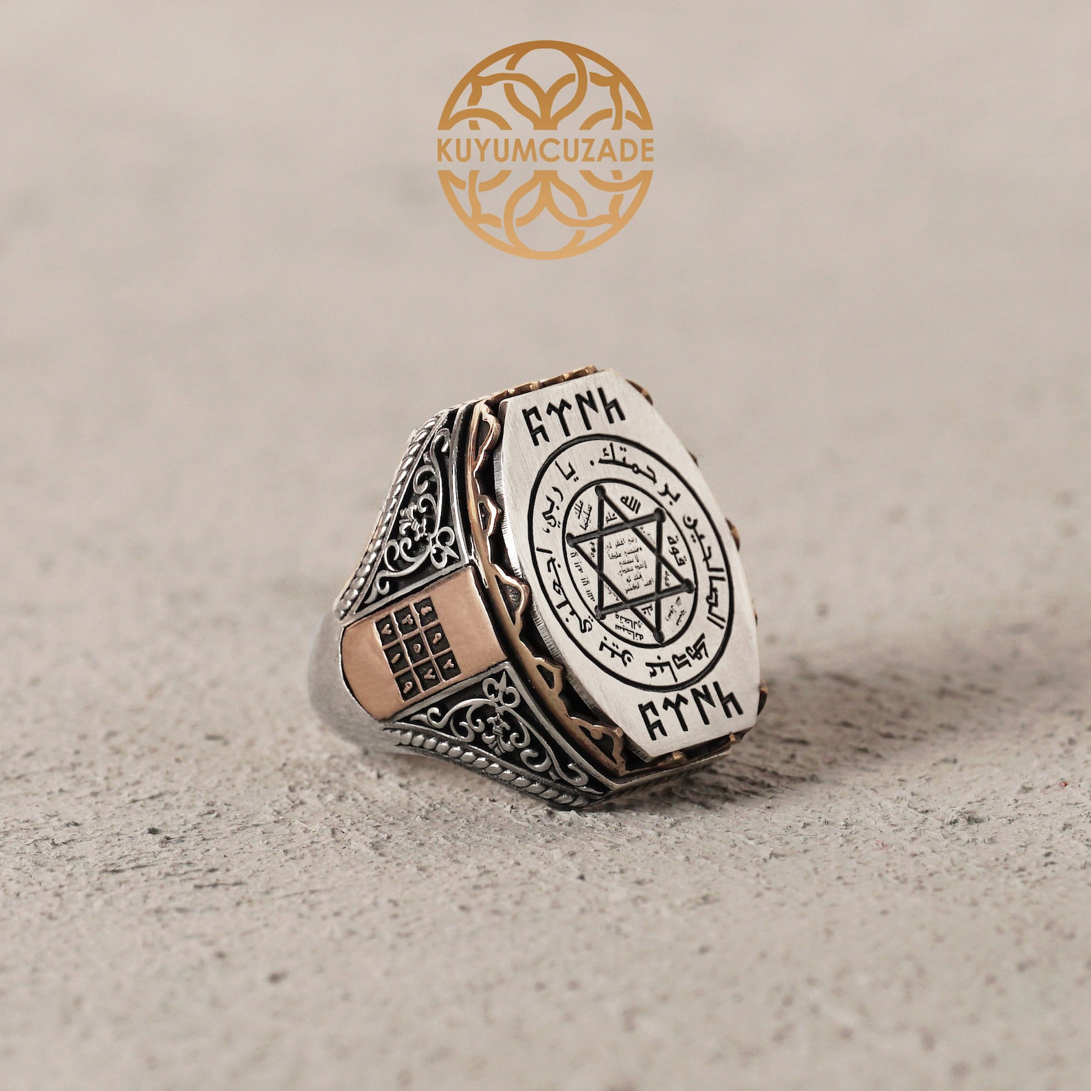 Silver Seal of Solomon Ring, Solomon Seal Protection Ring, Star of ...