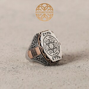 Silver Seal of Solomon Ring, Solomon Seal Protection Ring, Star of ...