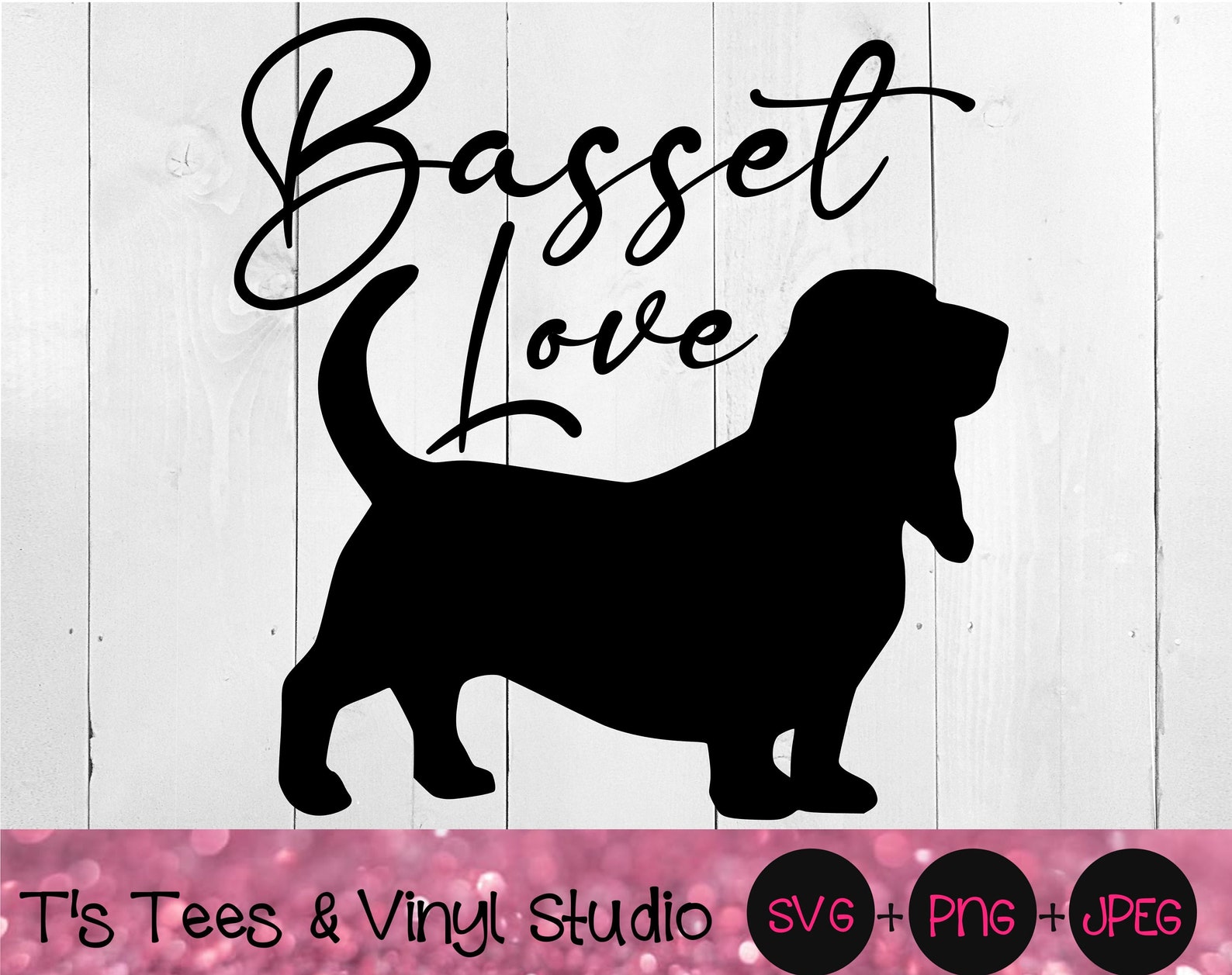 Basset Hound Svg Love Svg Dog Love Svg Basset Love Svg Dog | Etsy