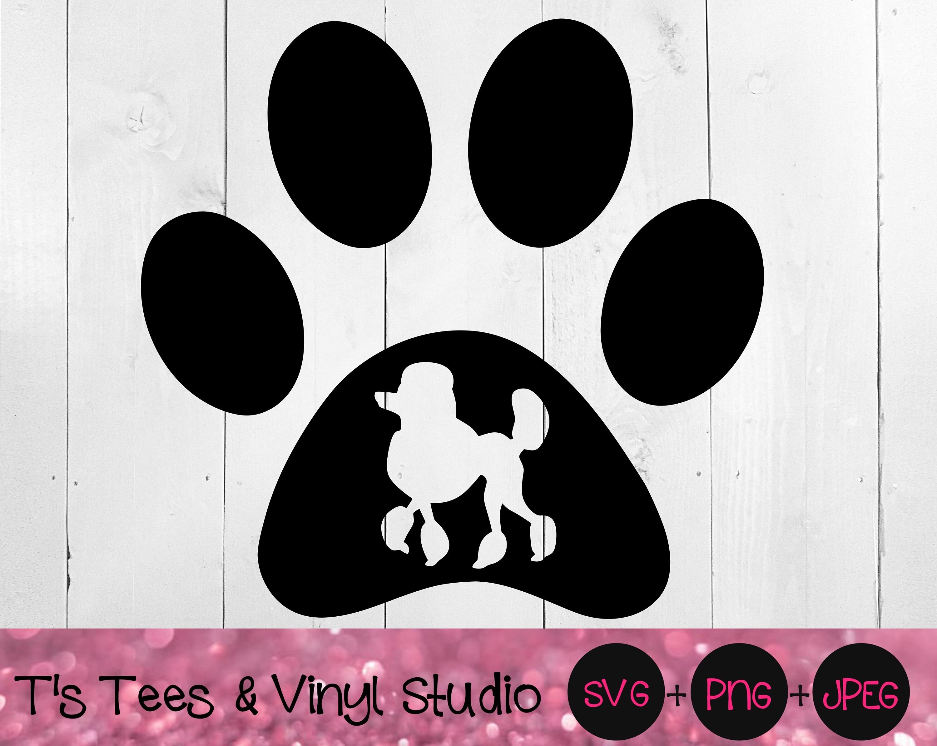 Poodle Svg Paw Svg Paw Print Svg Poodle Paw Svg Dog Svg | Etsy