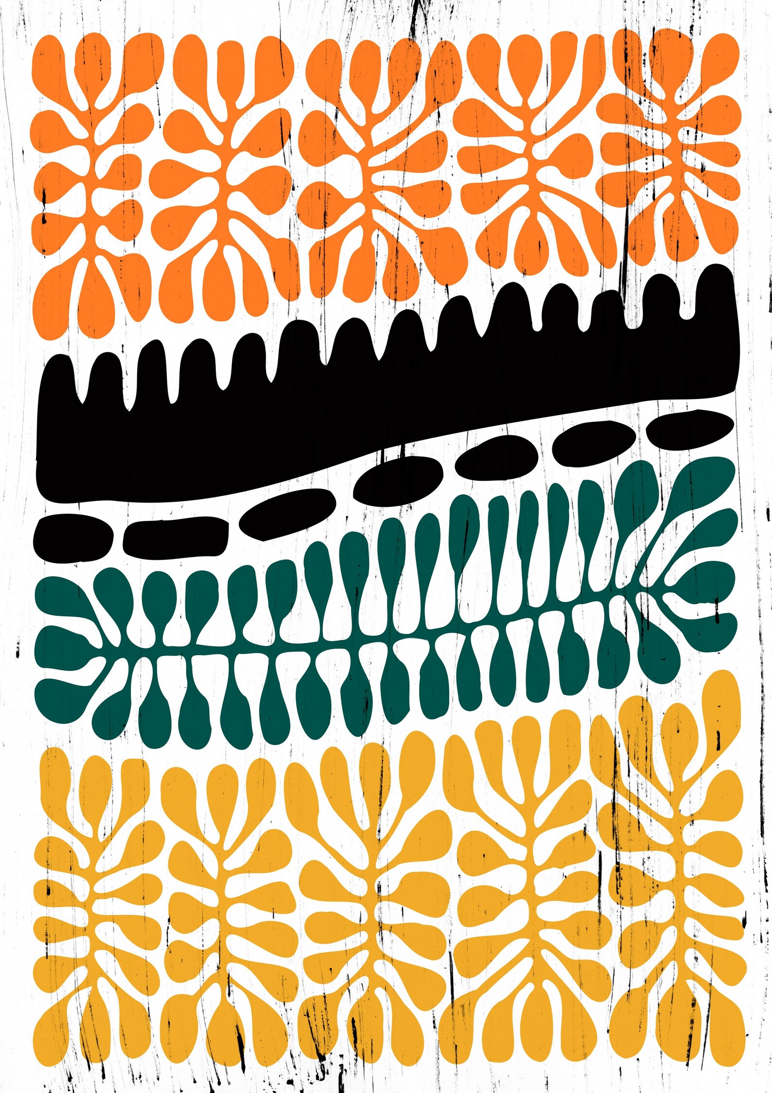 Mid Century Modern Posters Abstract Ethno Motive Print Set - Etsy