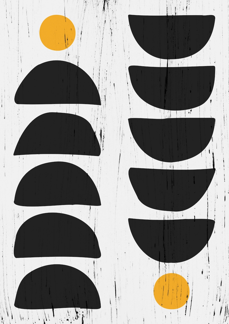 Mid Century Modern Posters Abstract Ethno Motive Print Set - Etsy