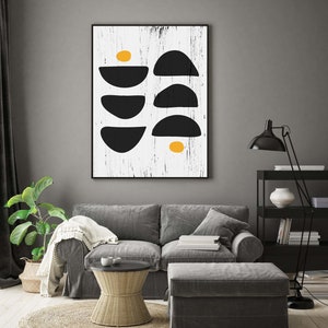 Mid Century Modern Posters Abstract Ethno Motive Print Set - Etsy