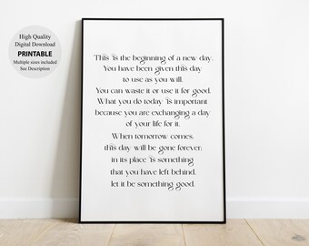 Inspirational Signs This is the Beginning of a New Day Sign - Etsy