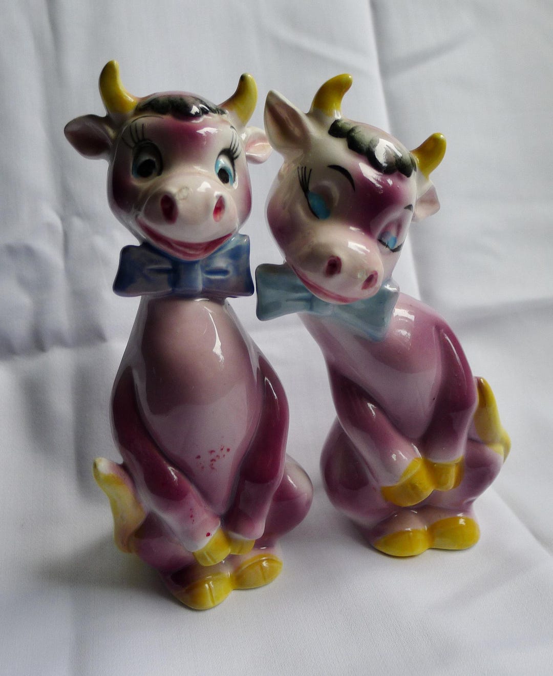 1960s Purple Cow Salt & Pepper Shaker Set - Etsy