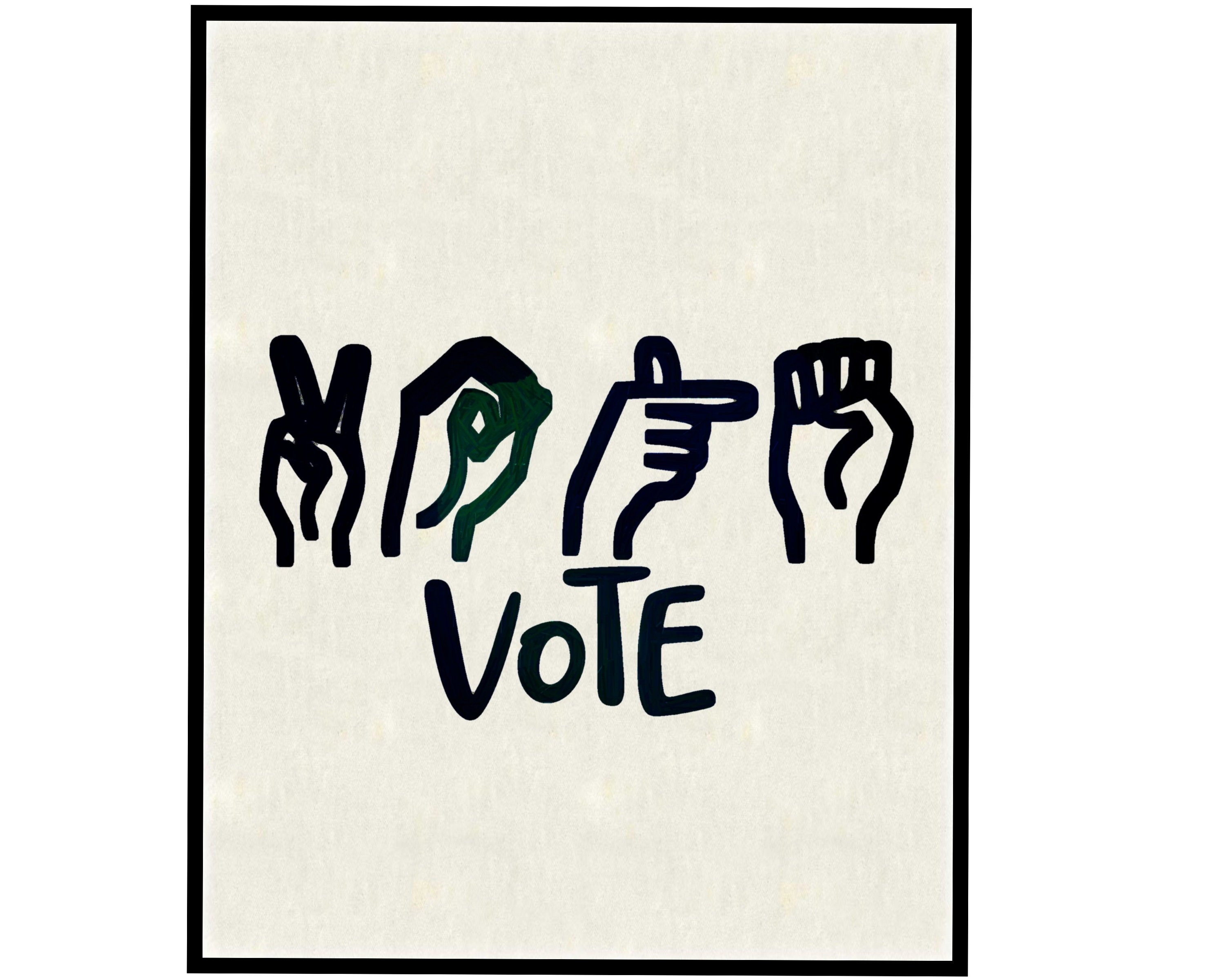 Vote USA President ASL Vote Art Justice Democracy | Etsy