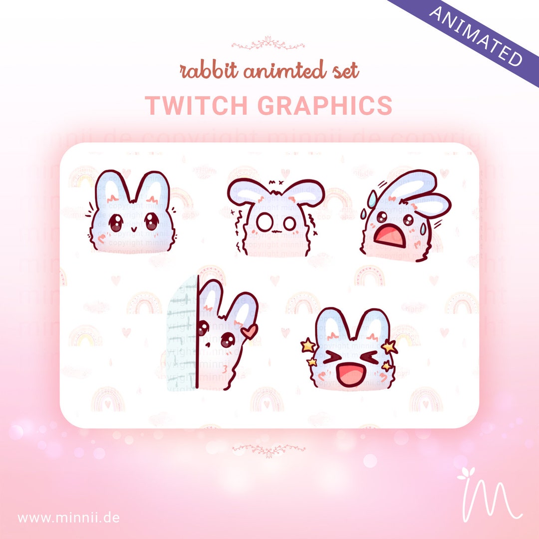 Rabbit Animated Twitch Emotes - Etsy