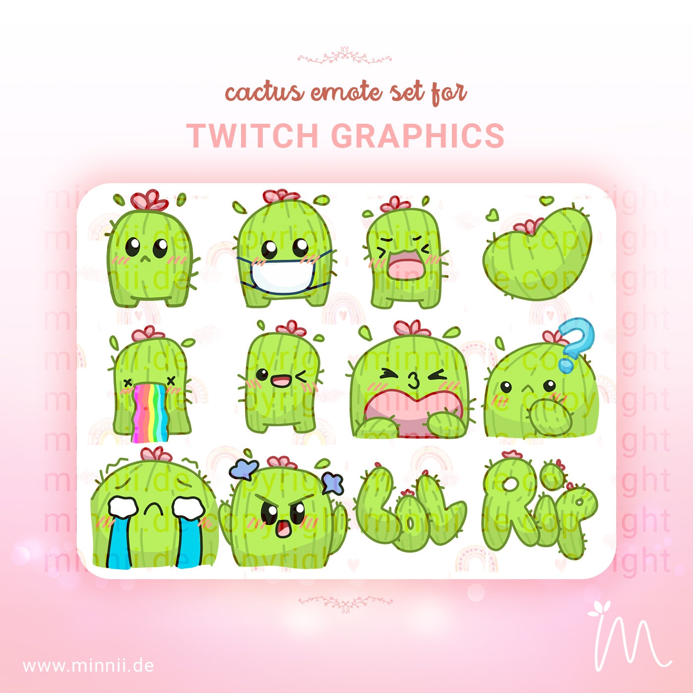 Cactus Twitch Emotes - Etsy.de