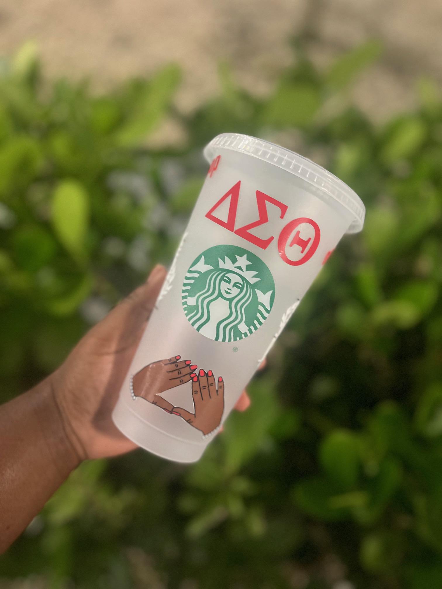 Delta Sigma Theta Starbucks Cup L Starbucks Cold Cup | 24 Oz Cold Cup ...