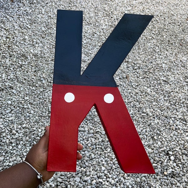 Mickey Mouse Wooden Letter - Etsy