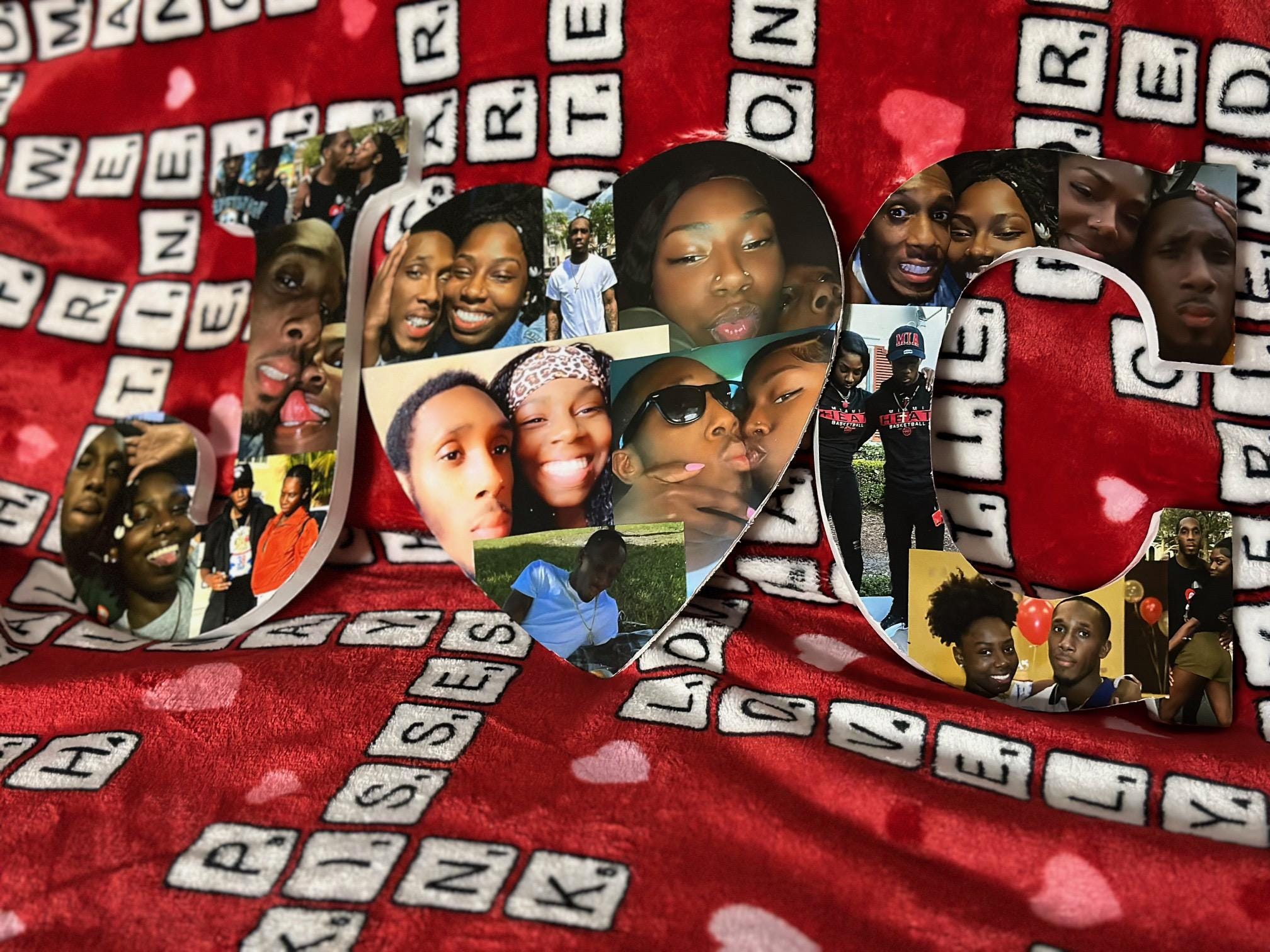 Valentines' Day Letter Picture Collage, Valentines Day Gift ...