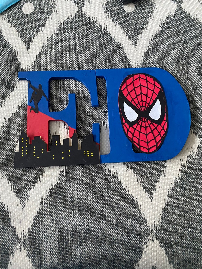 3D Spider Man Letters - Etsy
