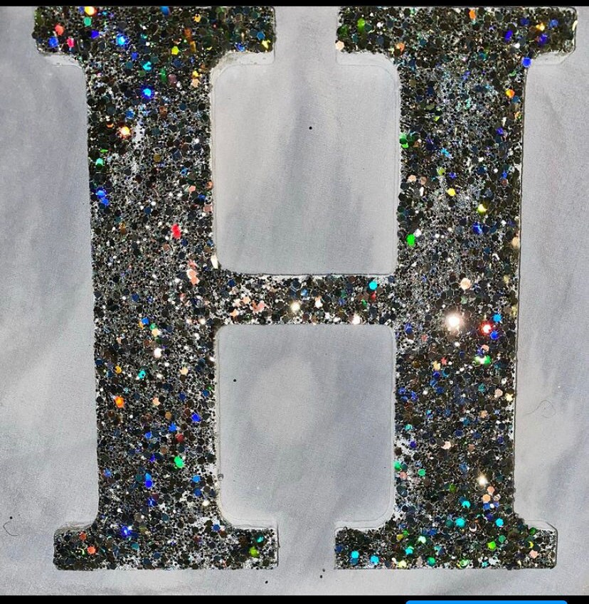 Glitter, Cusotm Wooden Letter - Etsy
