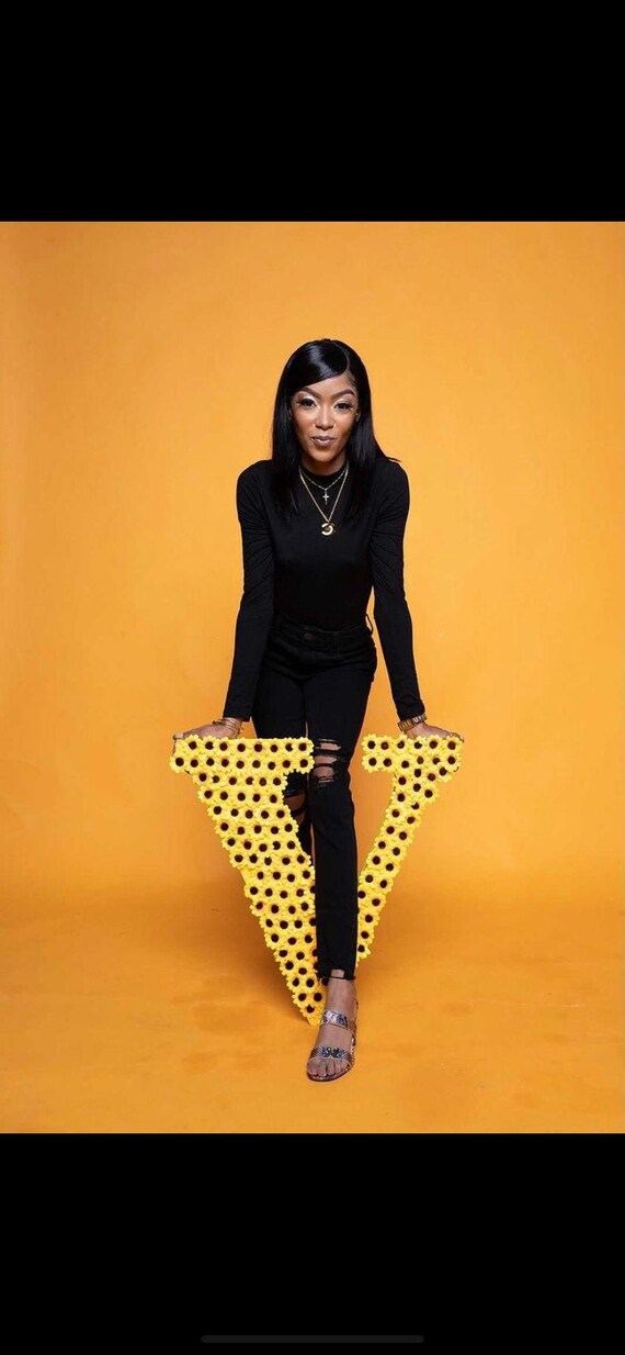 2 Ft Flower Custom Wooden Letter | Etsy