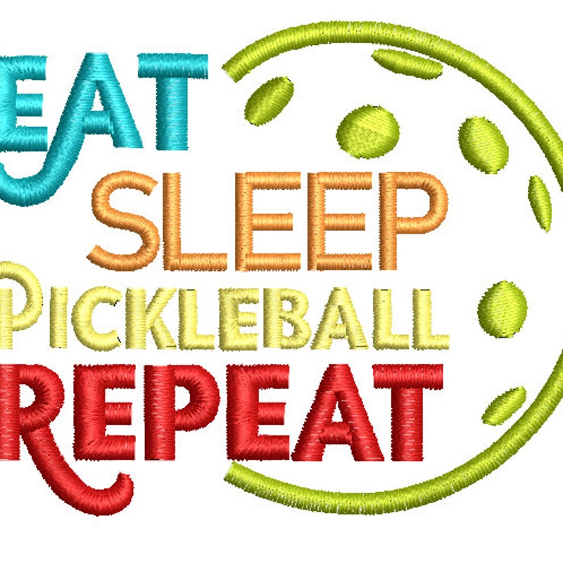 Pickleball Embroidery Designs - Etsy
