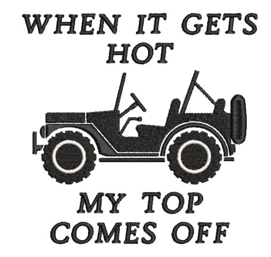 My Top Comes off Embroidery File - Etsy