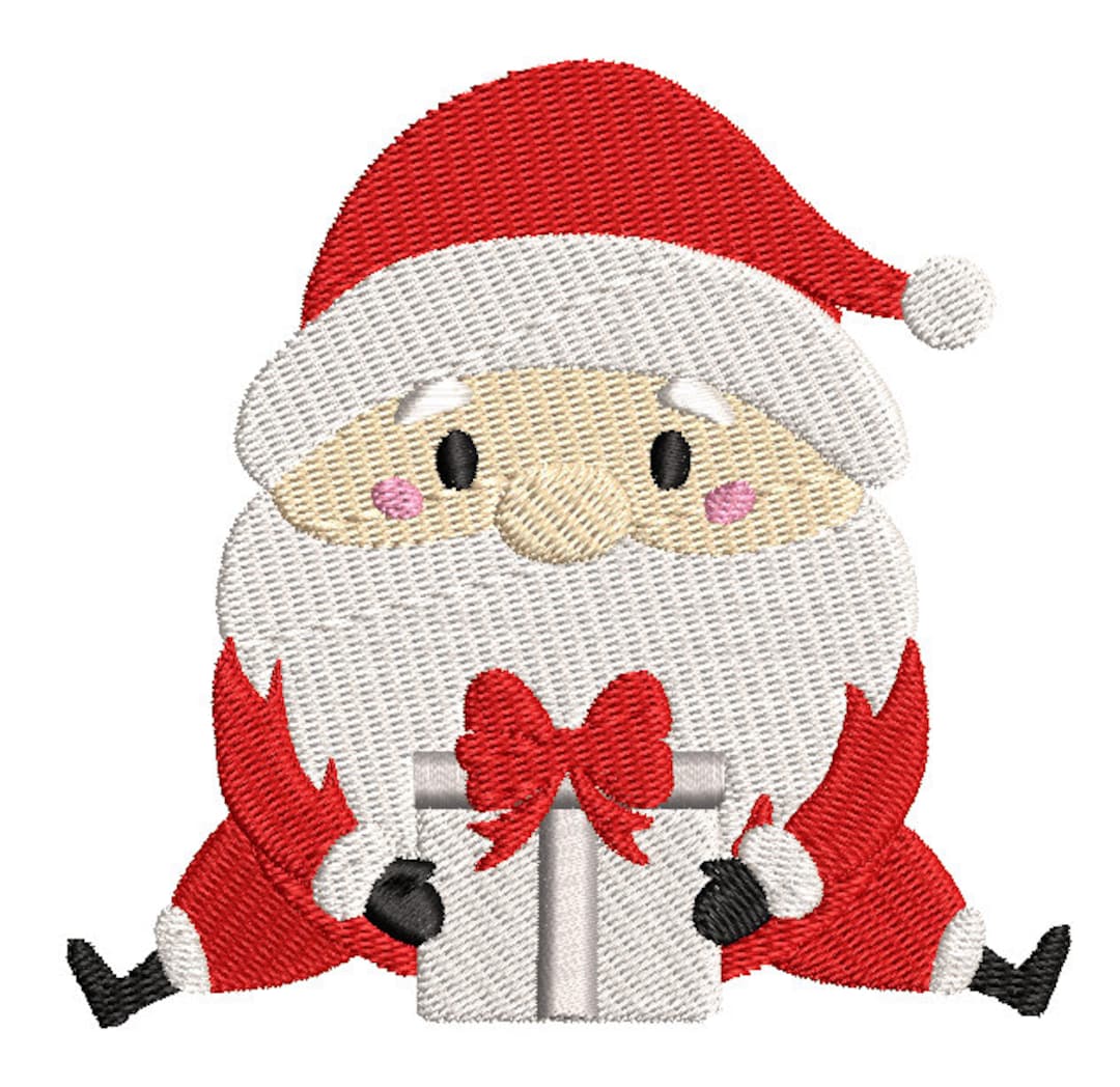 Santa Embroidery File - Etsy