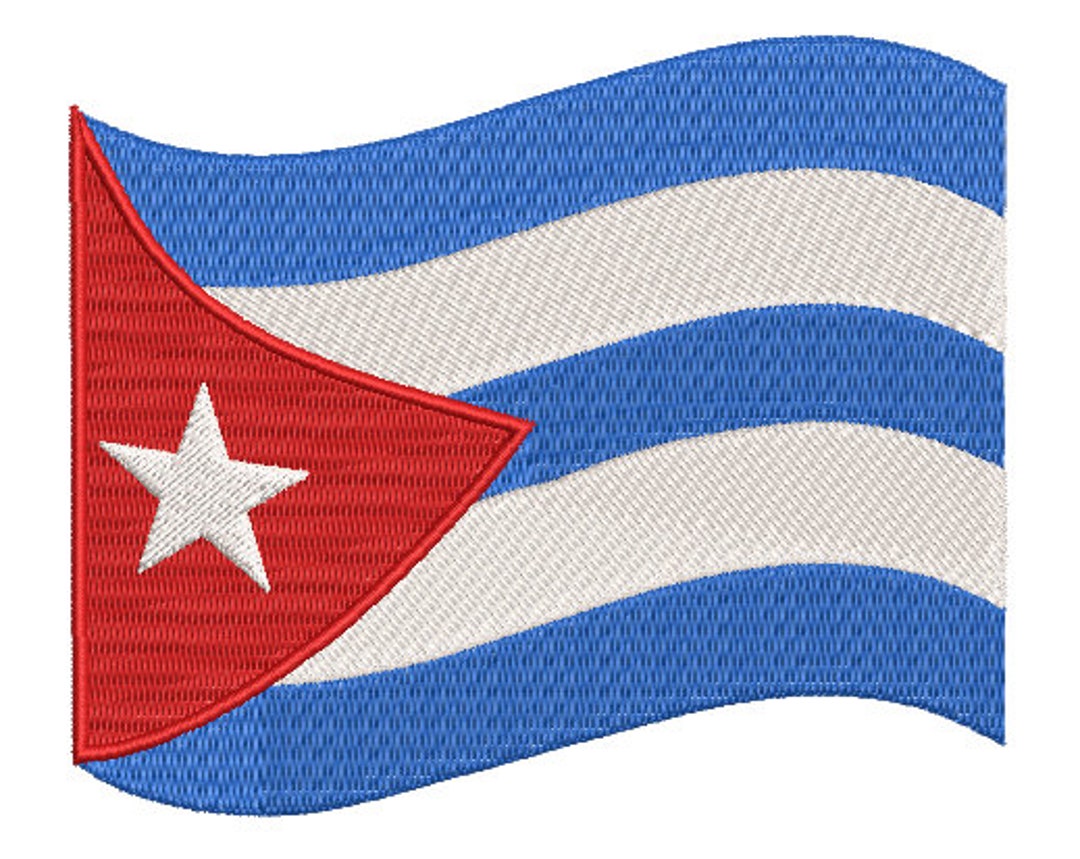 Cuban Flag Embroidery File - Etsy