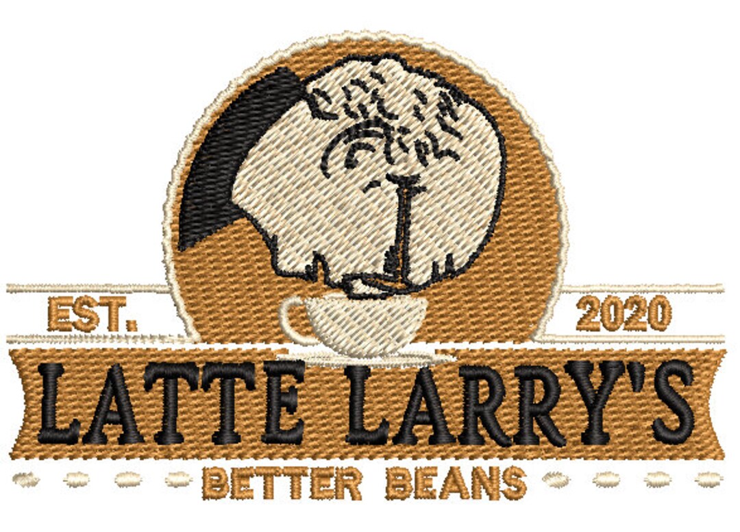 Latte Larry's Embroidery File - Etsy