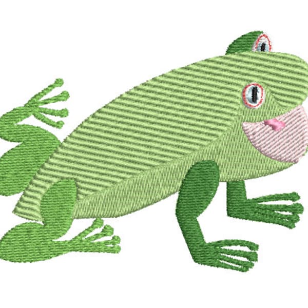 Frog Embroidery - Etsy