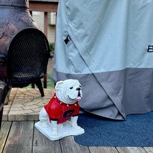 Georgia Bulldogs UGA Mascot Boom Stone Statue for Garden, Yard, Deck ...