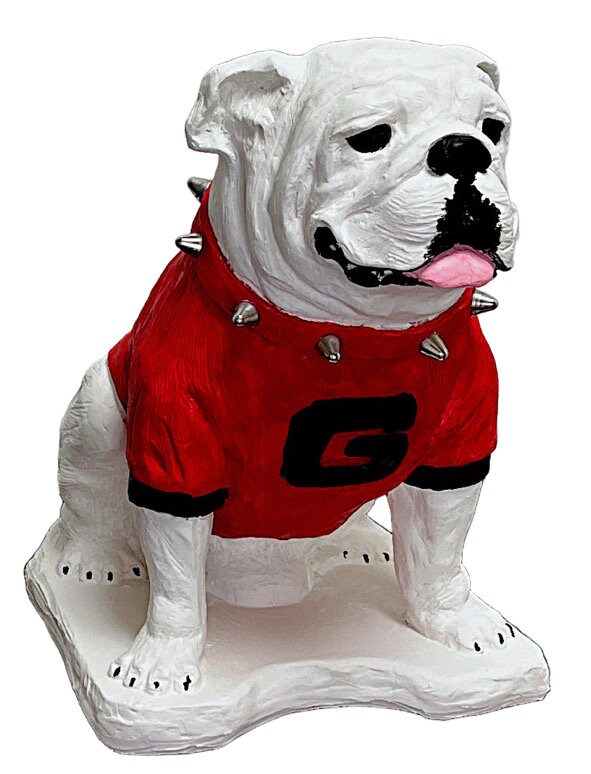 Georgia Bulldogs UGA Mascot Boom Stone Statue for Garden, Yard, Deck ...