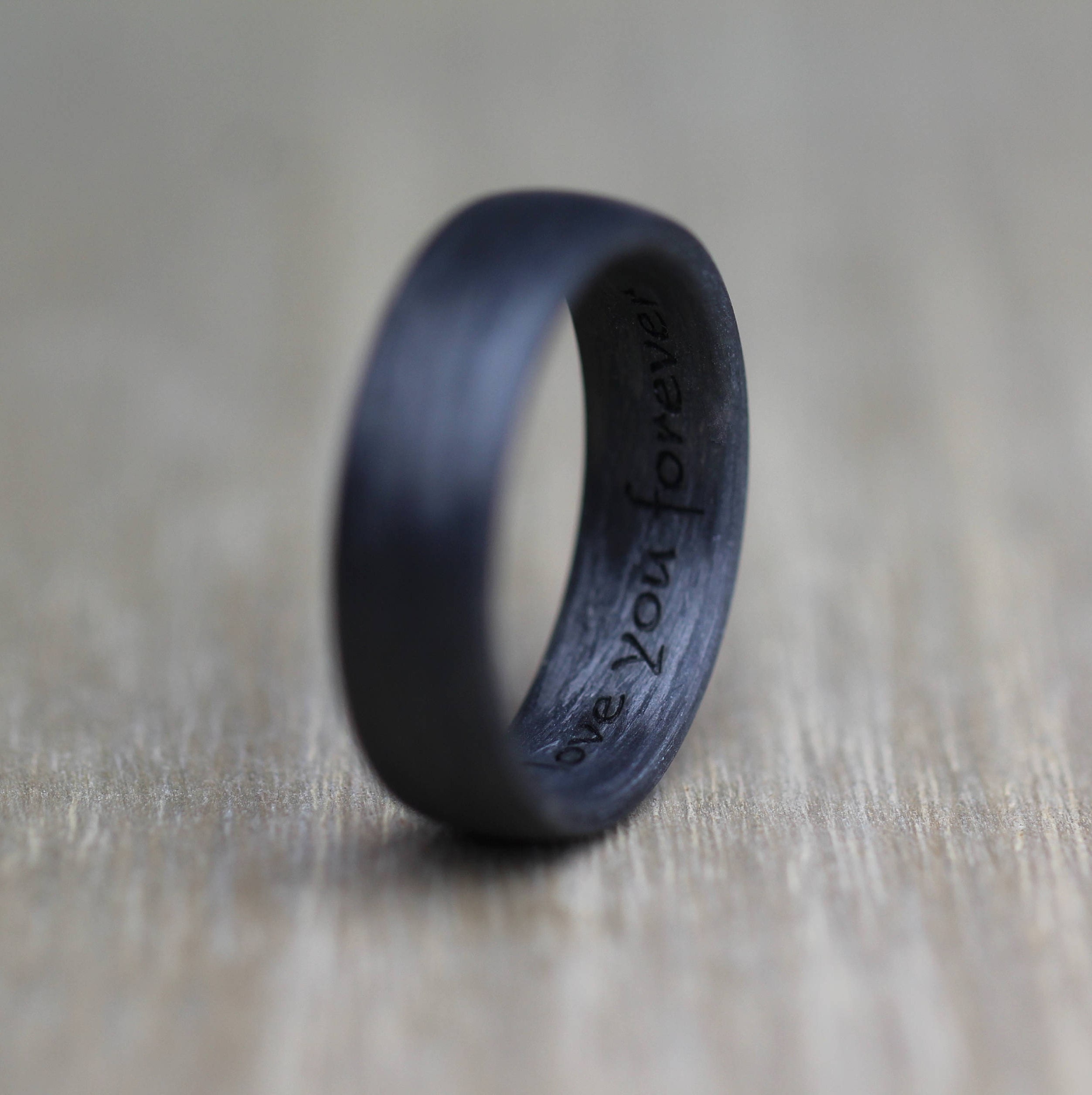 Carbon Fiber Ring in a choice of widths with FREE engraving. | Etsy