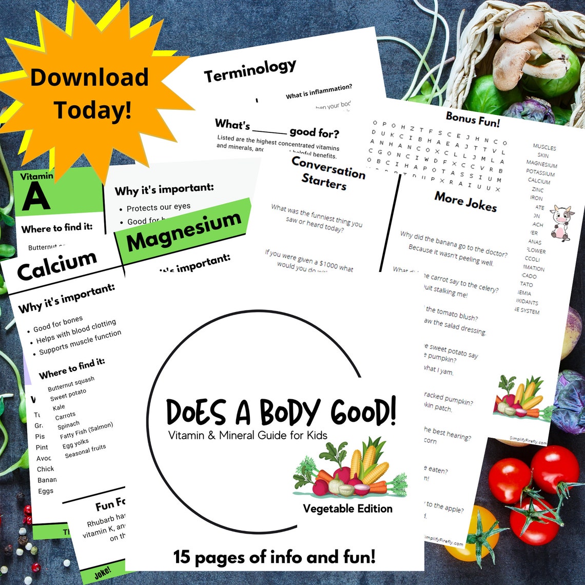 Does a Body Good Vitamin & Mineral Guide. Printables for | Etsy