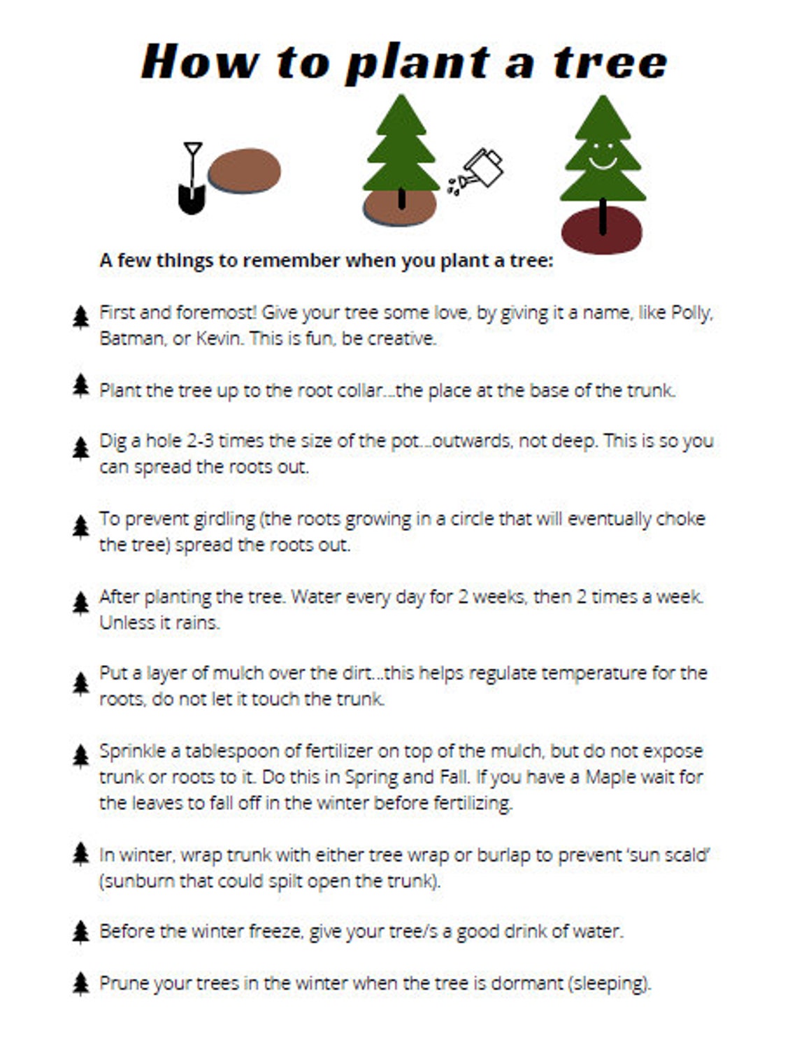 Tree Adoption Certificate for Kids Arbor Day Printable, Earth Day ...