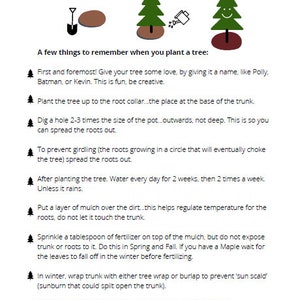 Tree Adoption Certificate for Kids Arbor Day Printable, Earth Day ...