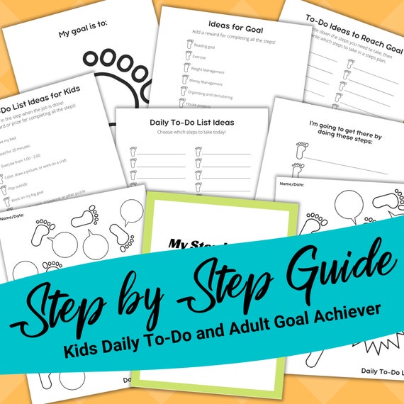 Step by Step Guide Mind Map for Kids Chore Chart To-do List - Etsy