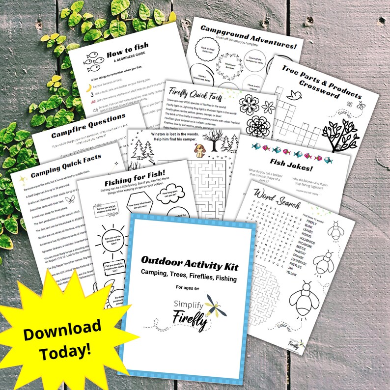 Outdoor Activity Ideas for Kids! Camping Games, Camp Printable, Camping ...