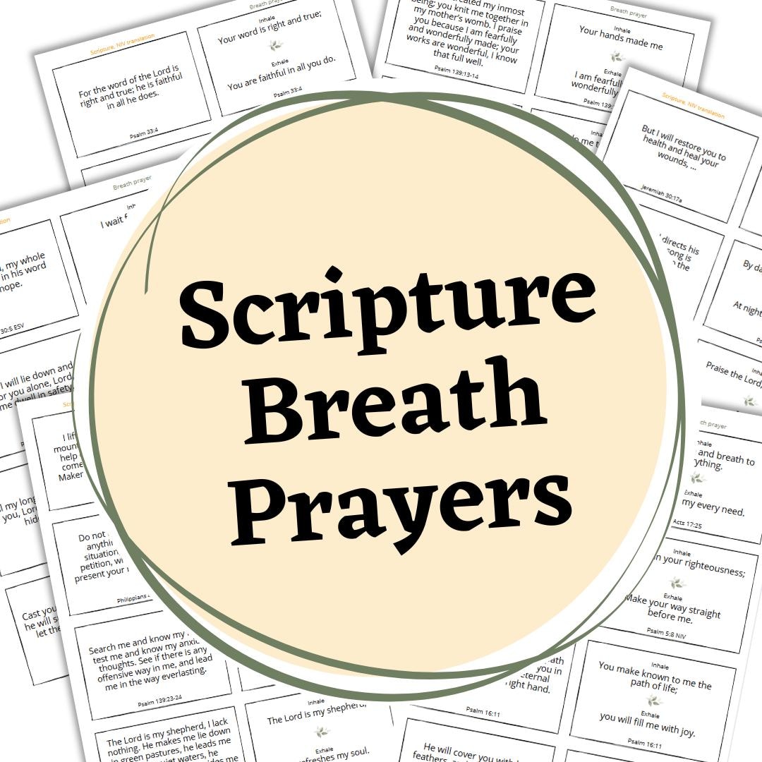 Scripture Breath Prayers: Bible Verse Cards (PDF Download) - Etsy